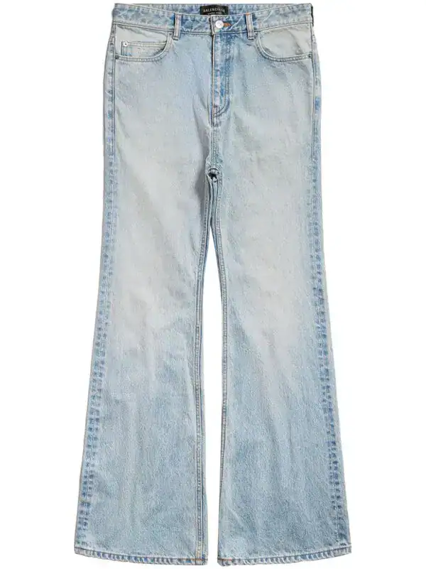 Balenciaga Flared Denim Jeans In Clear Blue - 30% Off | Editorialist